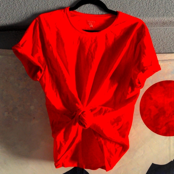 Hanes | Tops | Tomato Red Hanes Perfect T | Poshmark